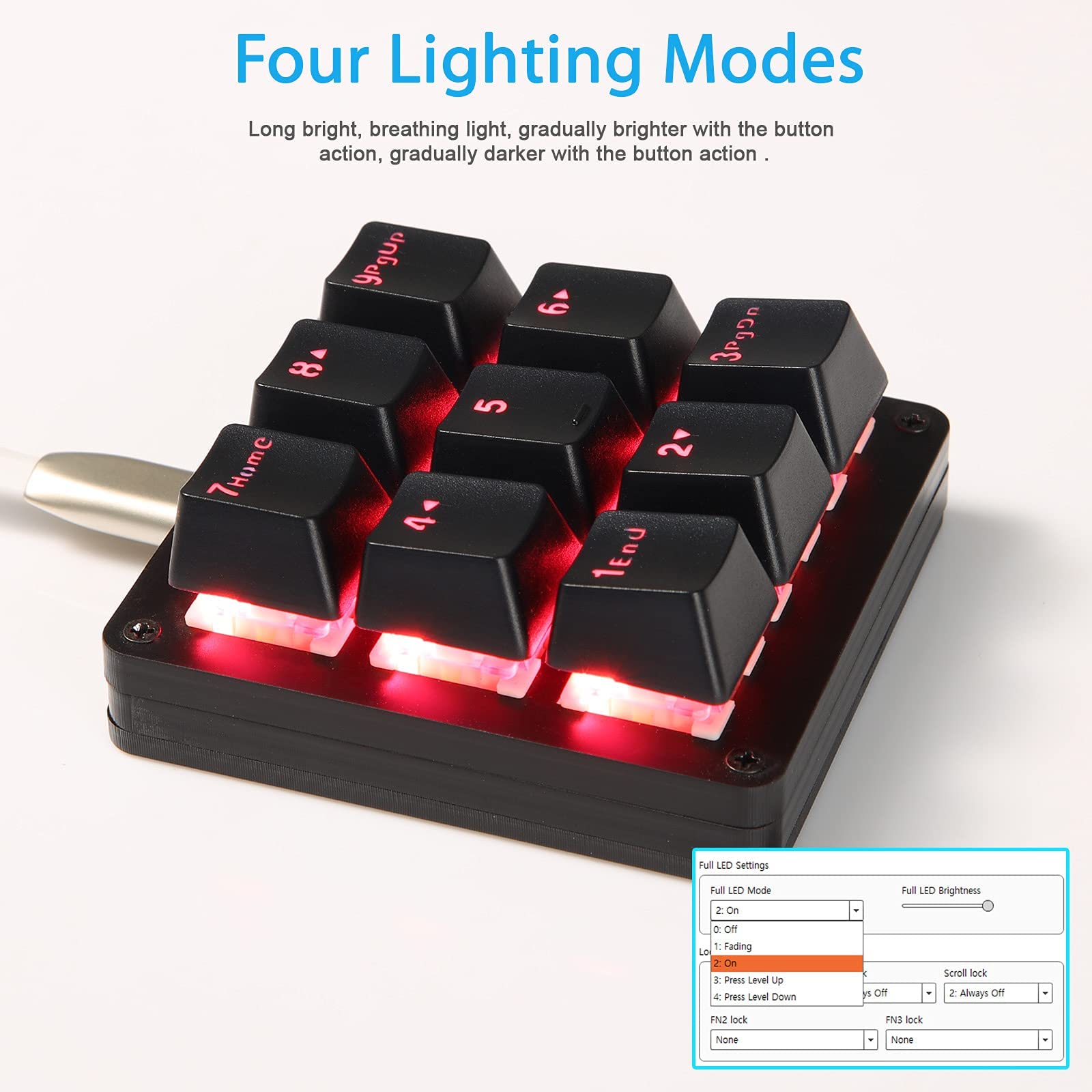 Mua Koolertron Mechanical Numpad Macro Keyboard, 9-Key Numeric Keypad ...