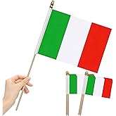 Amazon.com : 16 Pack Small Italy Flags on Stick - Mini Italian Flags ...