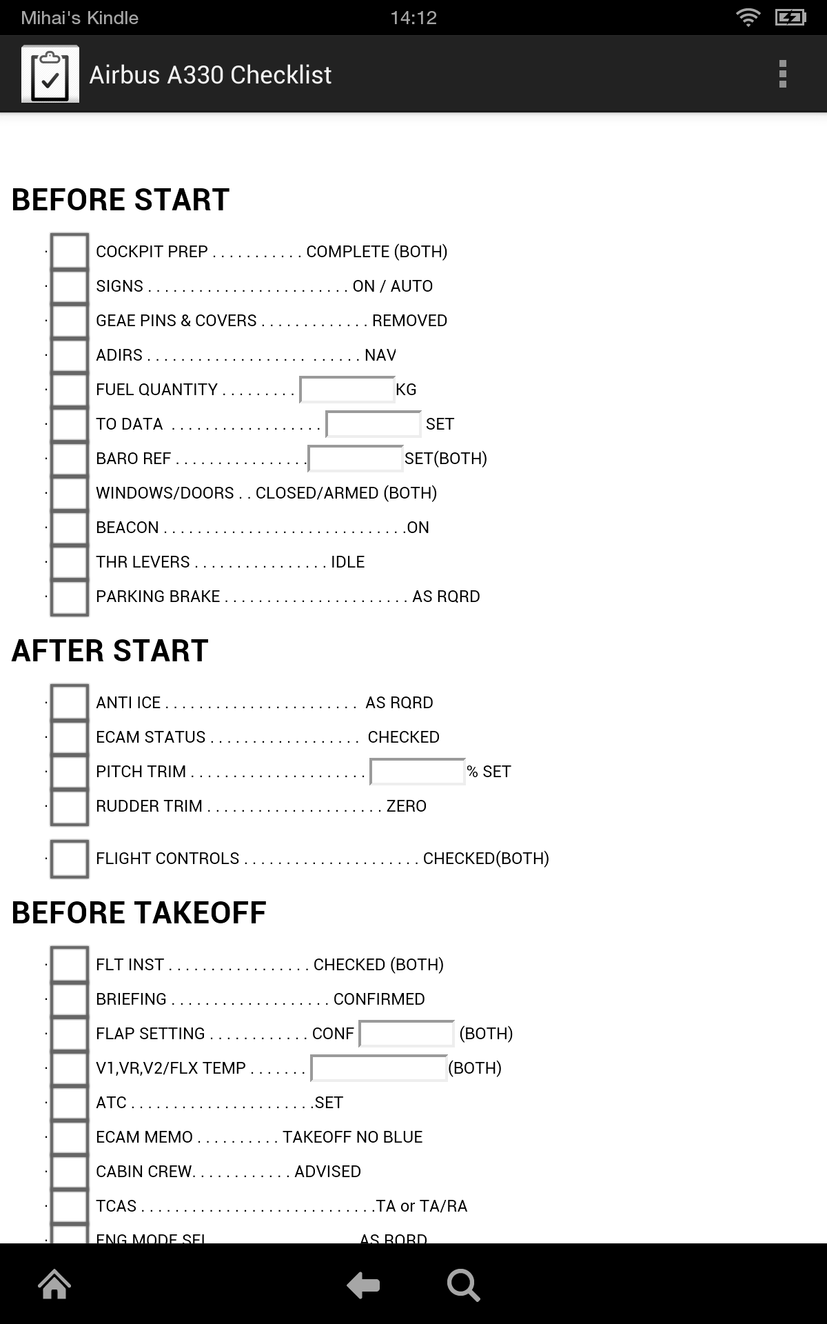 Airbus A330 Checklist AdsFree:Amazon.de:Appstore for Android