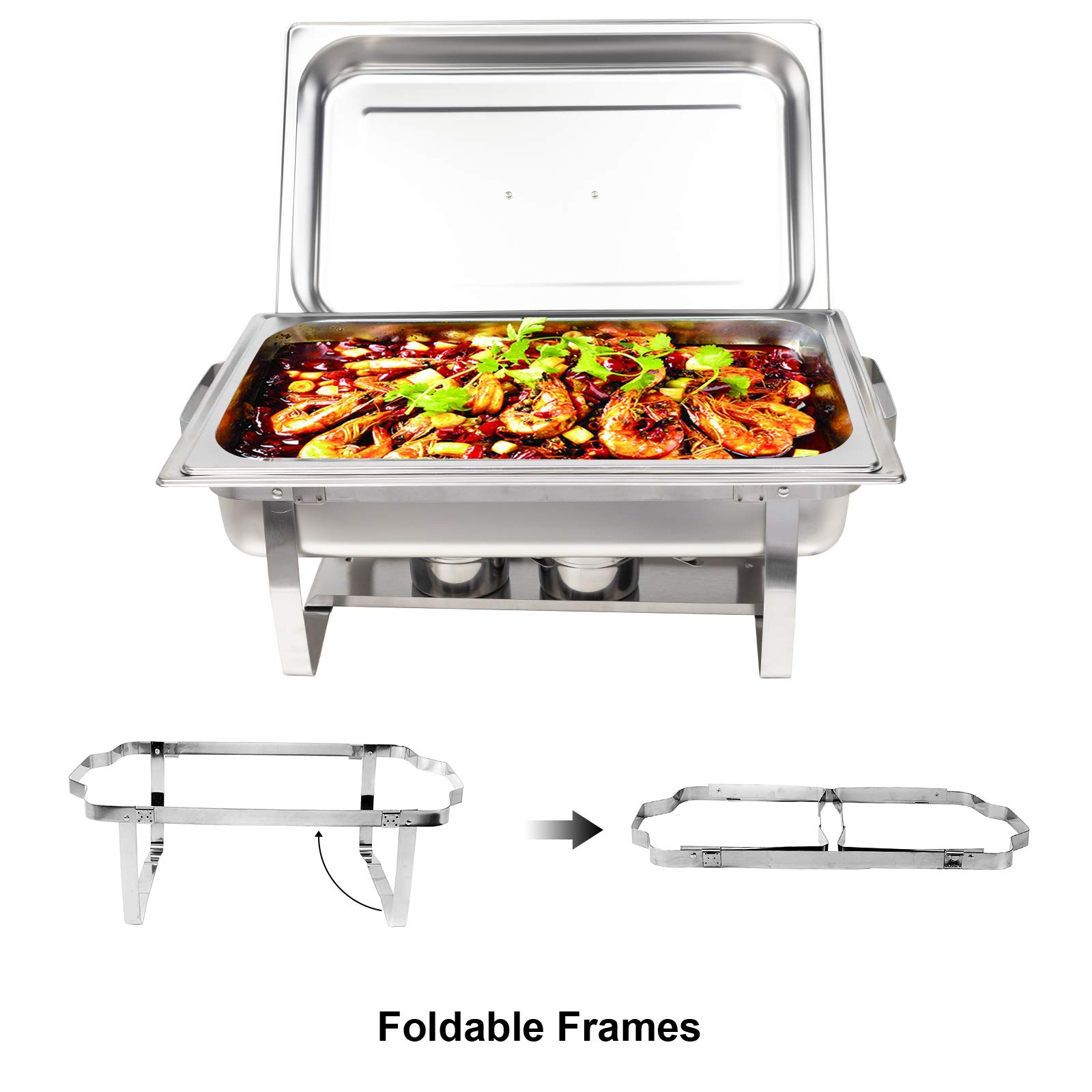 Mua Valgus 2 Pack 8QT Stainless Steel Chafing Dish Buffet Chafer Set ...