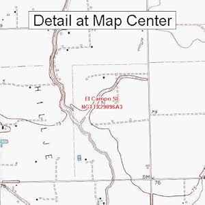Amazon.com : USGS Topographic Quadrangle Map - El Campo SE, Texas ...