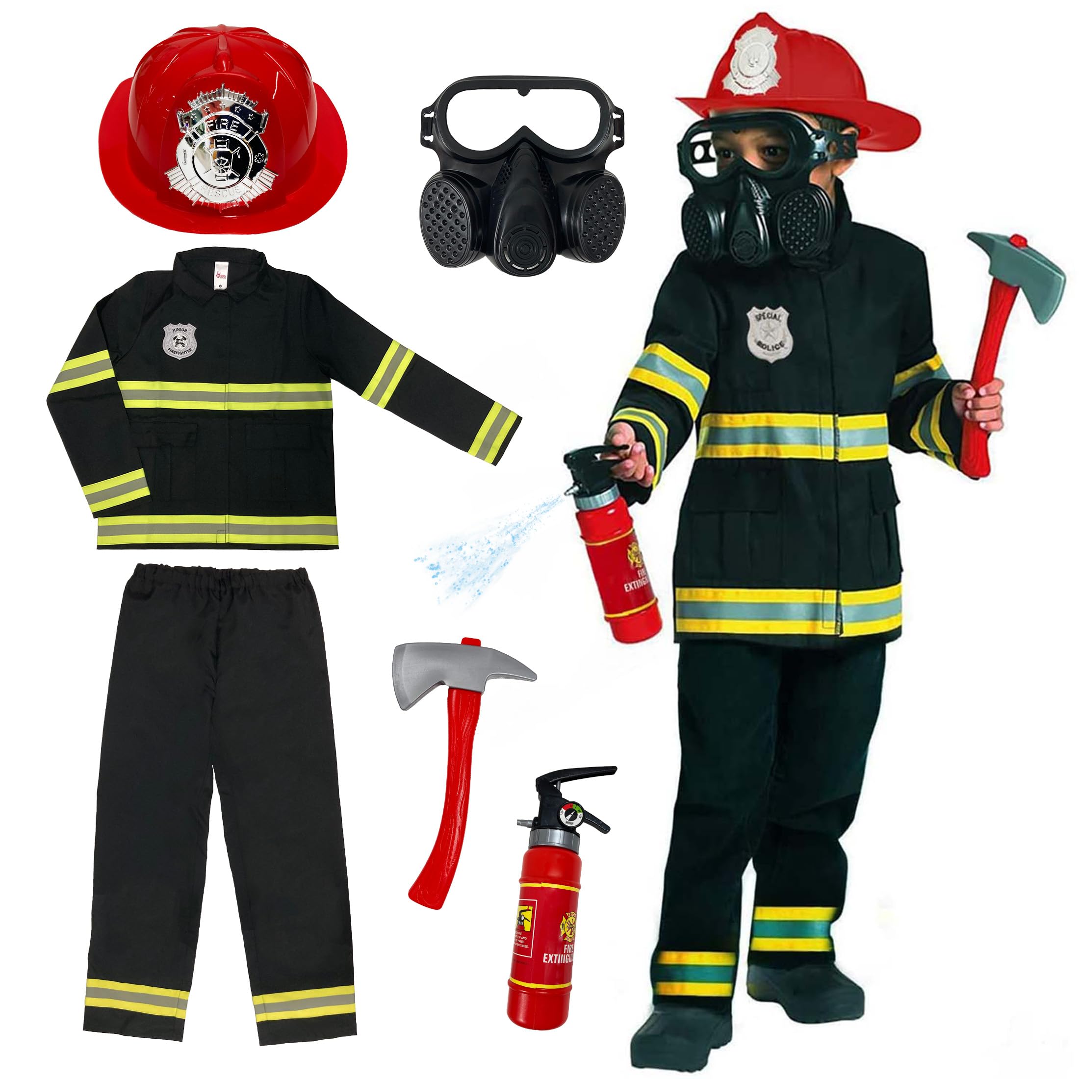 Mua Morph Black Firefighter Costume For Kids Fireman Costume For Boys ...