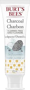 Burt's Bees Toothpaste, Fluoride Free, Charcoal, Zen Peppermint, 105 ...