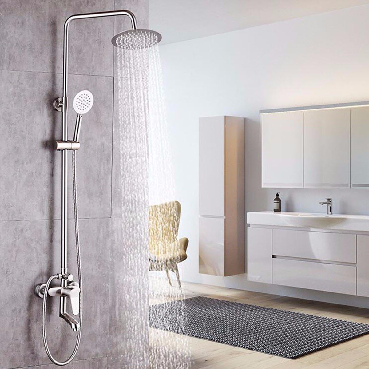 SJQKA-Duchas Duchas Top spray aerosol de cobre pulido ducha ...