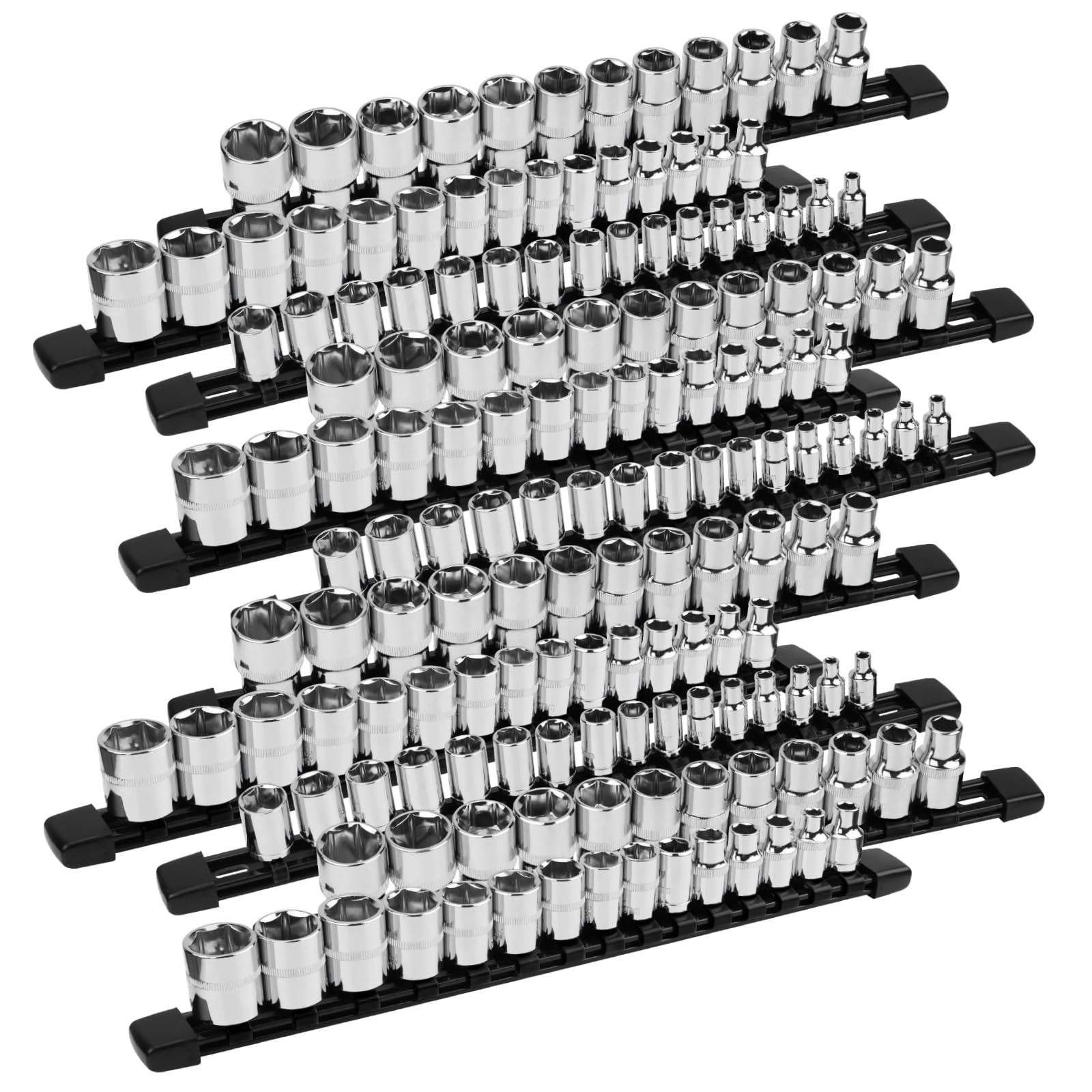 Socket Organizer Holder Tool Box: 12-Piece Socket Holders 1/4 X 64 ...