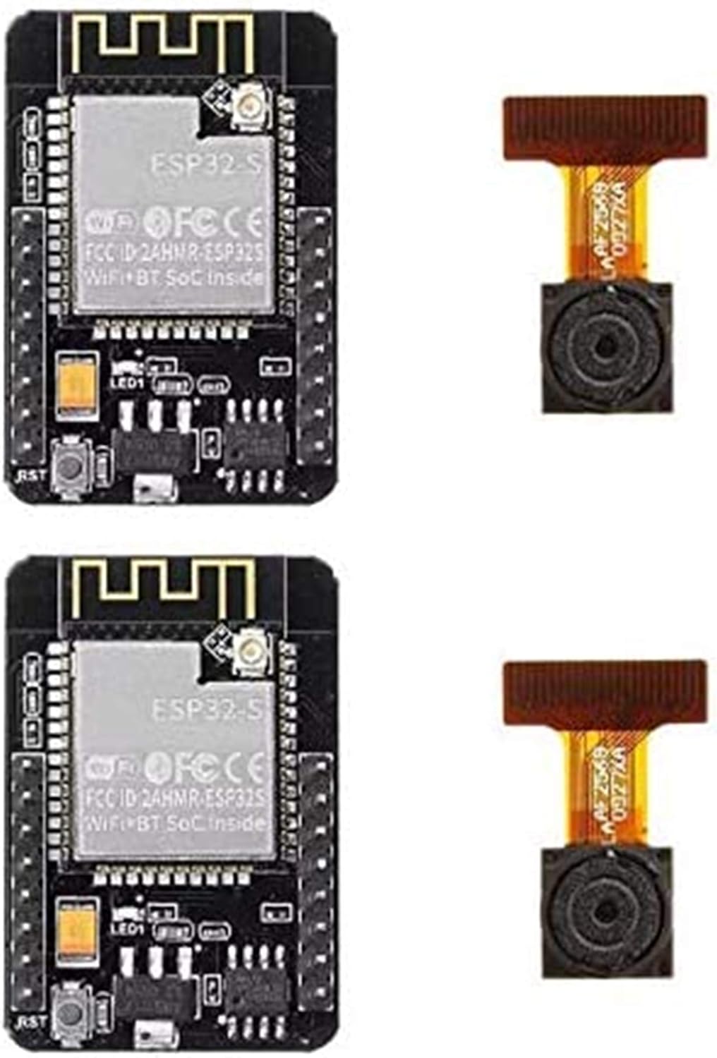 ZHITING 2 Pack ESP32-CAM WiFi Bluetooth Camera Module Development Board ESP32 with Camera Module ...