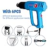 FIXTEC Heat Gun 1500W Heavy Duty Hot Air Gun Kit Variable Temperature ...