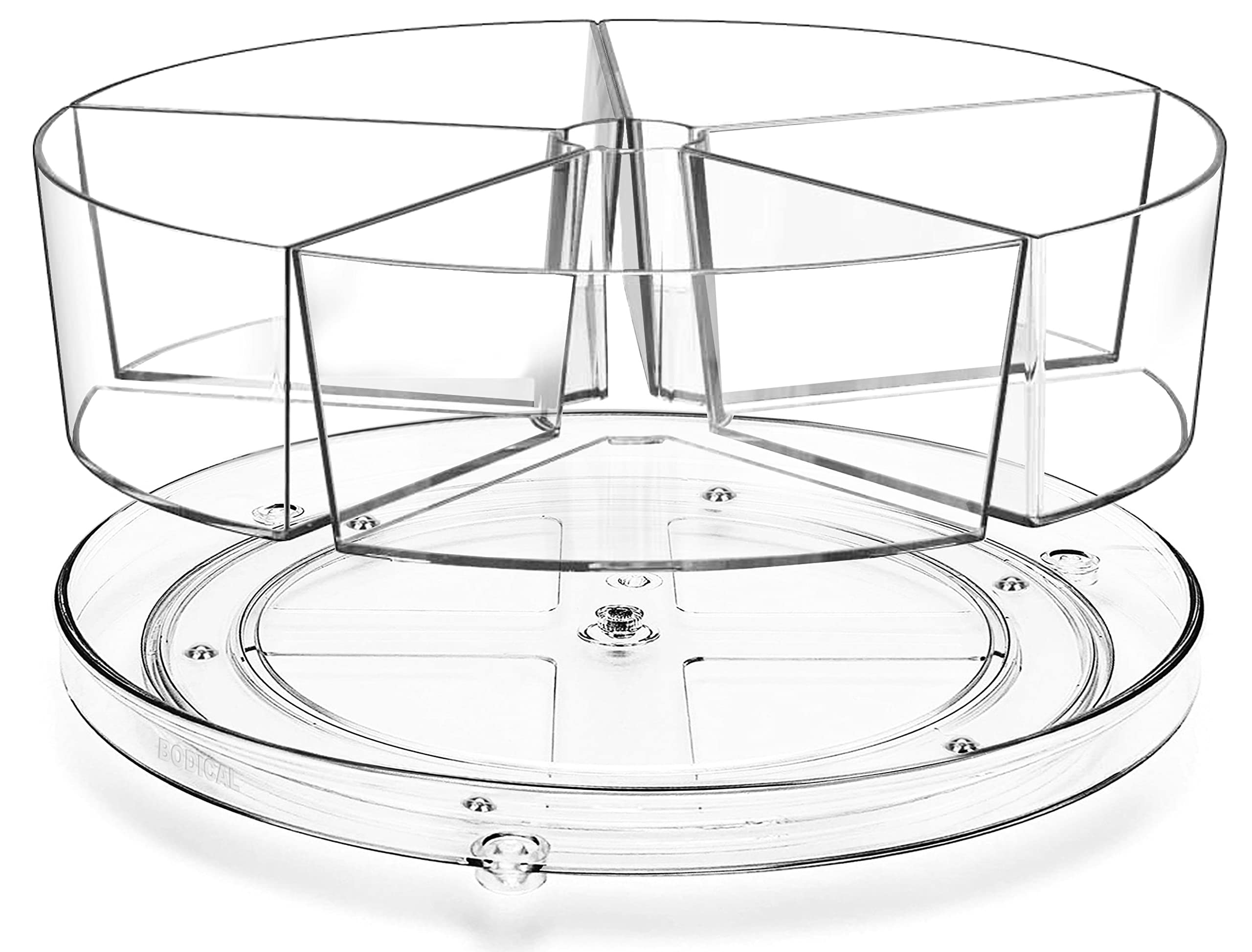 Mua 10.6inch Lazy Susan Organizer with 5 Removable Storage Bins, Snack ...