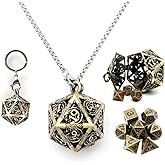 Amazon.com: Haxtec Mini Dice Set Tiny Small Metal DND Dice Set Portable ...