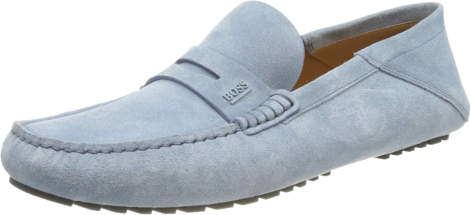 Hugo Boss Men's Driver_Mocc_sdlgch Moccasin, Open Blue489, 8.5 UK ...