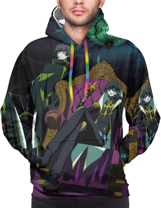 Amazon.com: Code Geass Men's Hooded Hoodie Pullover Classic Hooded ...