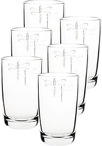 Amazon.com | La Rochere Dragonfly 14 oz. Double Old Fashioned Glass ...