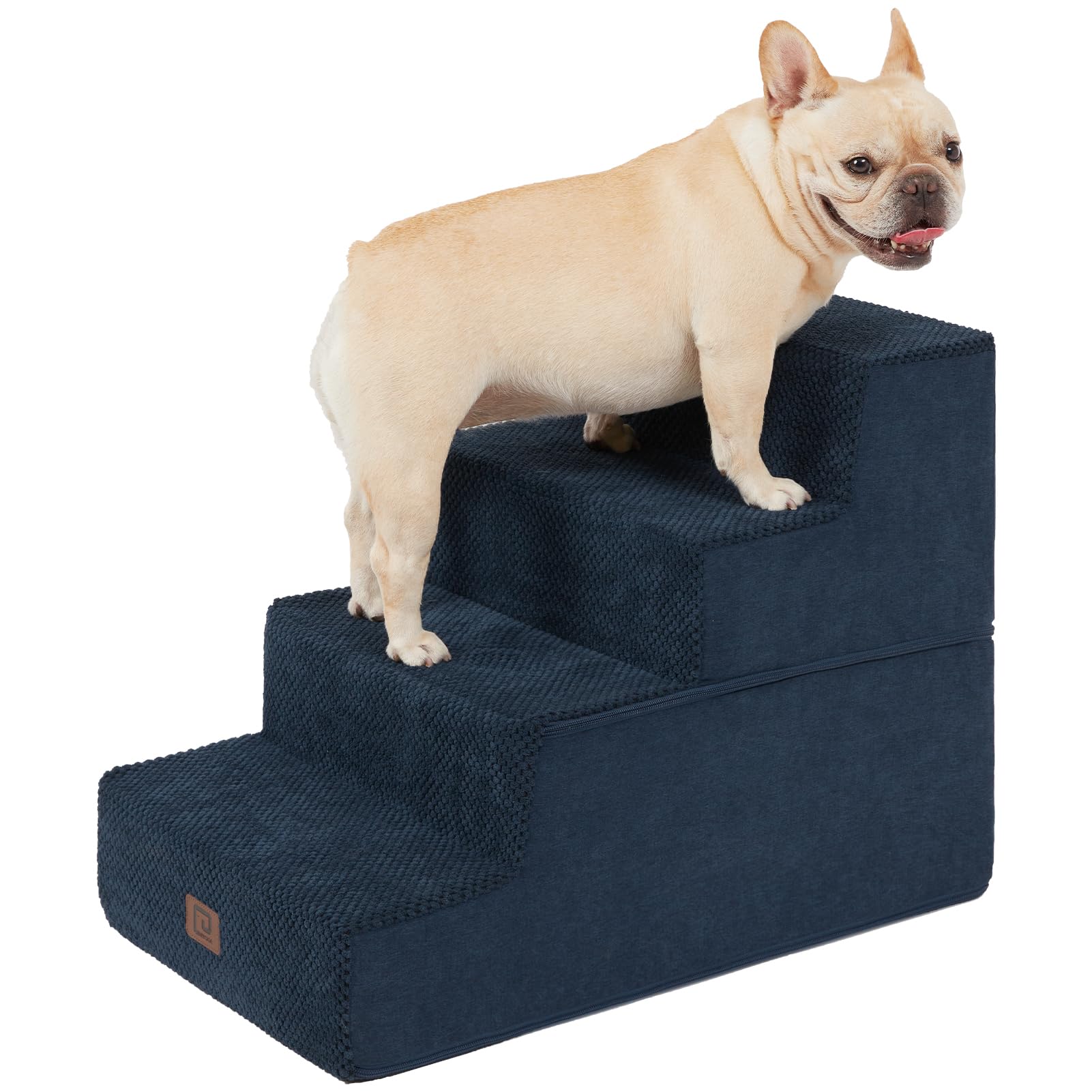 EHEYCIGA Dog Stairs for Bed 18”H, 4-Step Dog Steps for High Bed, Pet ...