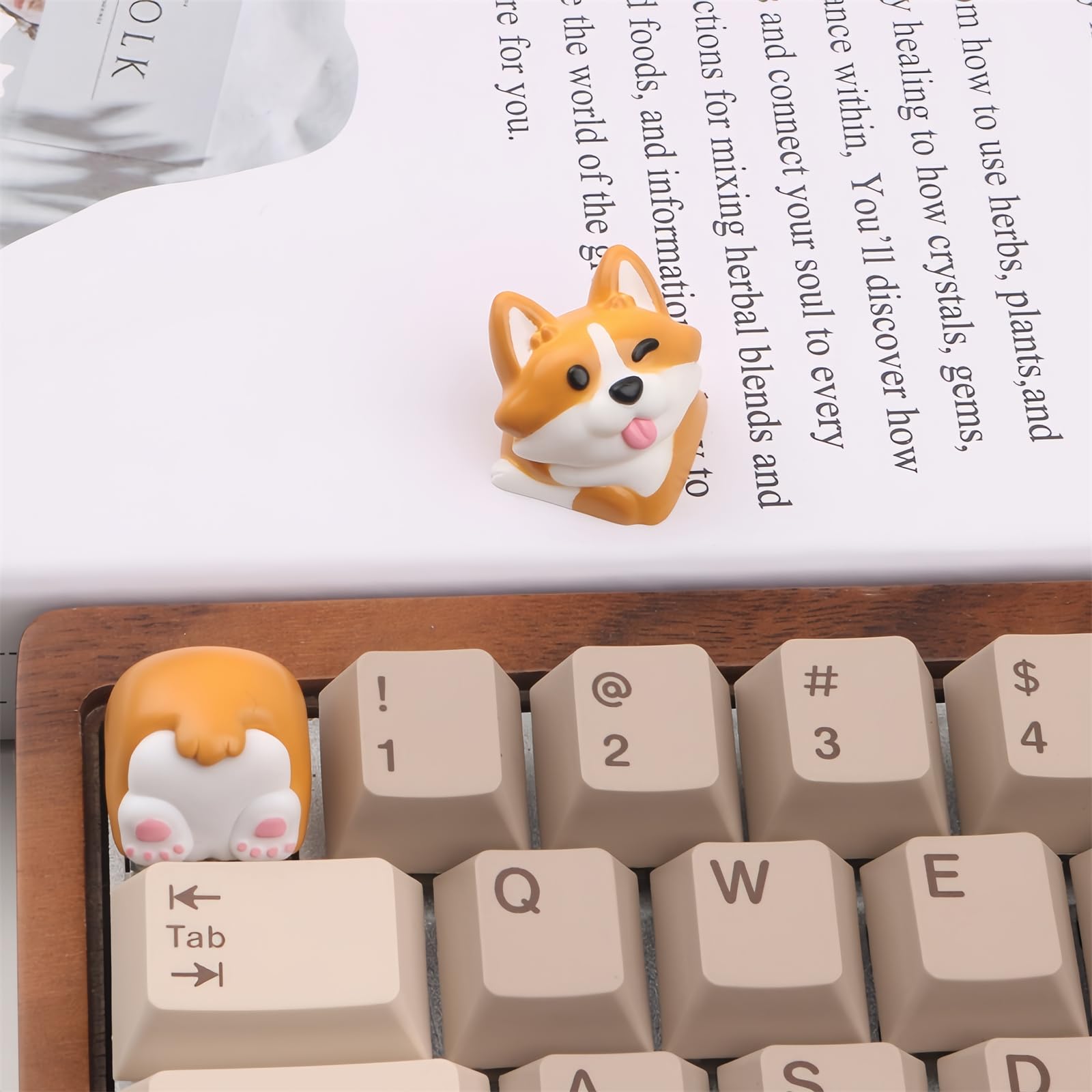 Mua ZMX Cute Corgi-Dog Keycaps,Handmade Artisan Resin Keycaps ...