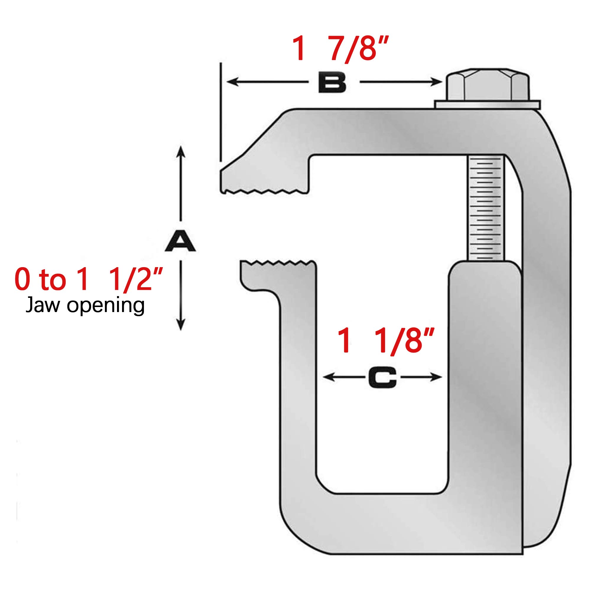 Truck Ladder Rack 800lbs Capacity with 8 Non-Drilling C-Clamps Heavy ...