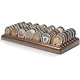 Amazon.com: DecoWoodo Challenge Coin Holder Display Case 7 Row Solid ...