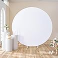 Amazon.com : gogoparti 6.5 FT Pure White Polyester Round Backdrop Cover ...