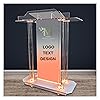 Church Pulpit,Logo&Text Personalization Pulpit with Wheels,Led Acrylic ...