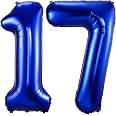 Amazon.com: Navy Blue 17 Balloon Numbers,40 Inch Dark Blue 17 or 71 ...