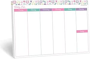Amazon.com : 321Done Weekly Planning Notepad Landscape - 50 Sheets (8.5 ...
