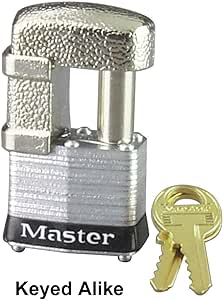 Master Lock 37KA Shrouded Laminated Steel Pin Tumbler Padlock, Keyed ...