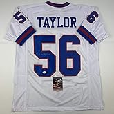 Autographed/Signed Lawrence Taylor New York Blue Football Jersey JSA ...