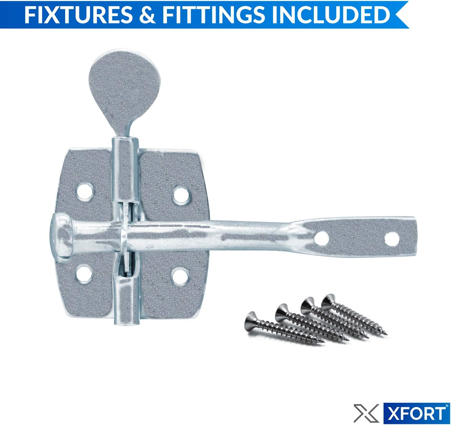 XFORT® Zinc Auto Gate Latch, Garden Gate Latch, Door Catch, Gate ...
