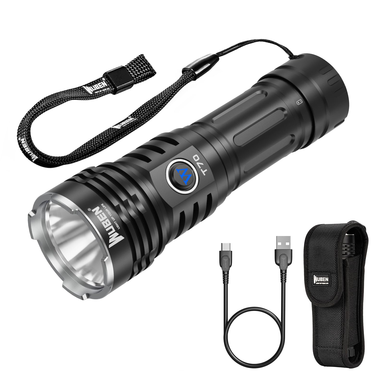 WUBEN T70 Rechargeable Flashlight, 4200 Lumens Super Bright Flashlight ...
