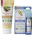 Amazon.com: Badger SPF30 Sunscreen (2.9 oz) and Badger SPF 35 Sport ...