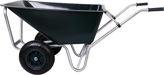Schubkarre 160 Liter bis 250 kg Belastbarkeit, PVC, grün (Gartenkarre ...