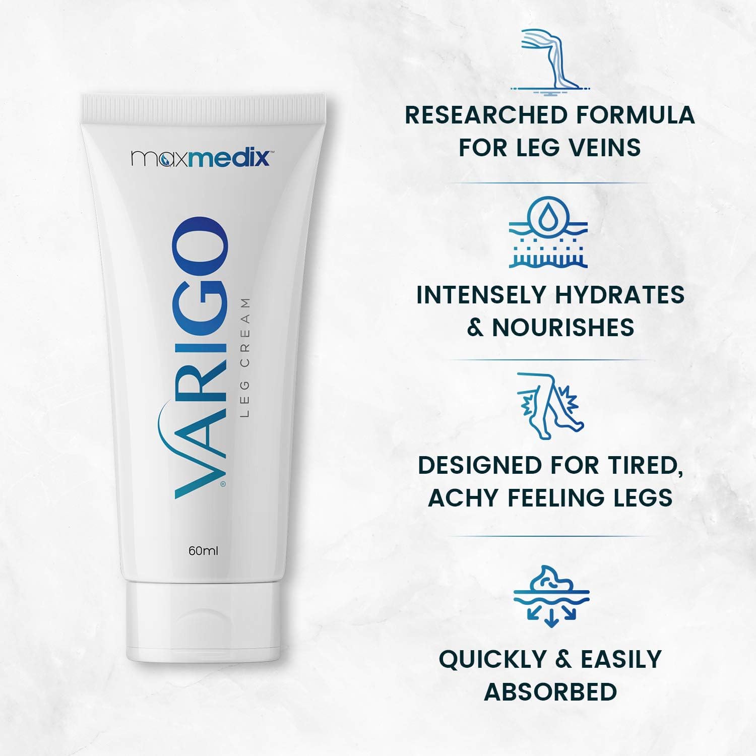 Varigo Cream – 60ml – Natural Varicose Vein Treatment Lotion for The ...