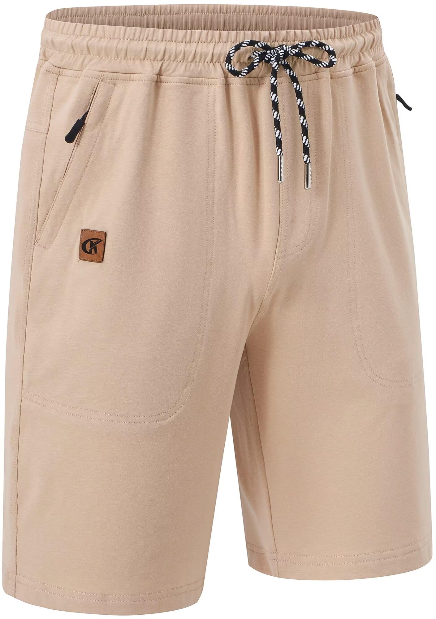QPNGRP Men's 9" Inseam Zipper Pocket Stretch Shorts Khaki 34 for sale ...