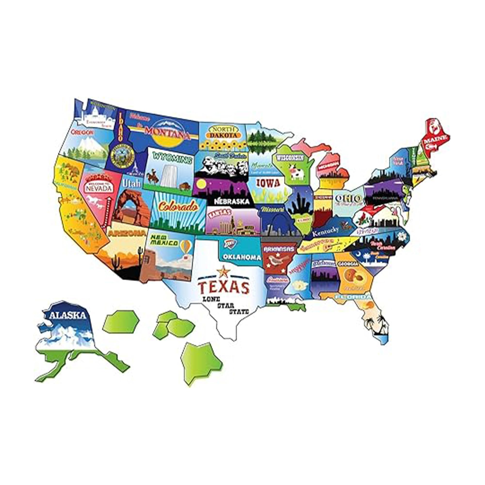 RV State Sticker Travel Map - New NO Fade Ink - RV Decals for Outside ...