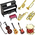 Amazon.com: Dollhouse Miniature Musical Instrument Set in 1:12 Scale ...
