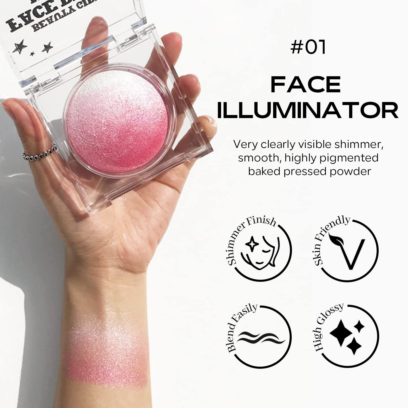 Mua KYDA Pink Baked Powder Blush, Pink Glow Baked Powder for Blush and ...