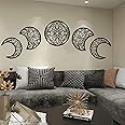 Amazon.com: ASMANNA 5 Pieces Moon Decoration Wall Decoration Wooden ...