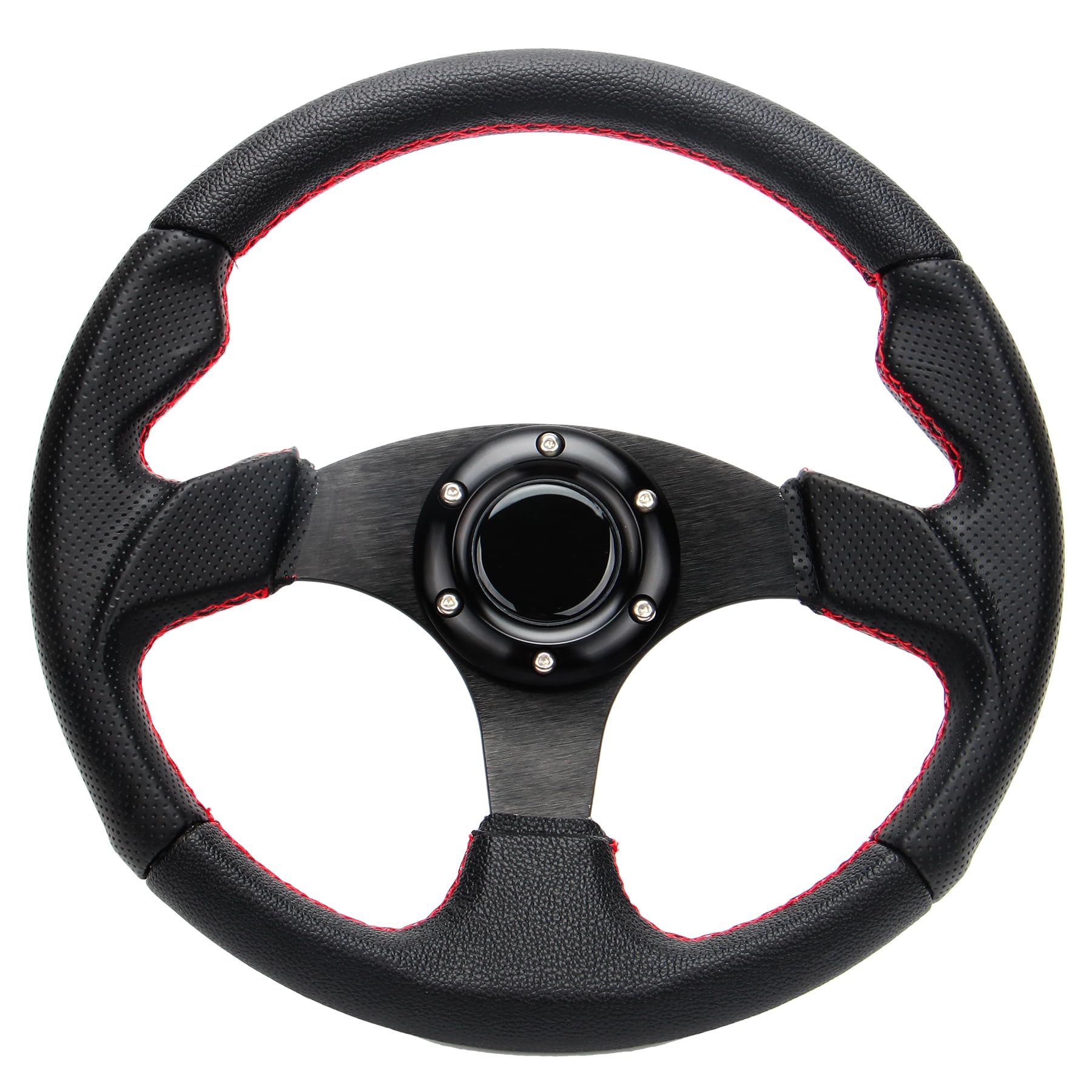 YEHICY 320mm 12.5'' Car Racing Steering Wheel PVC Leather Flat Drift ...