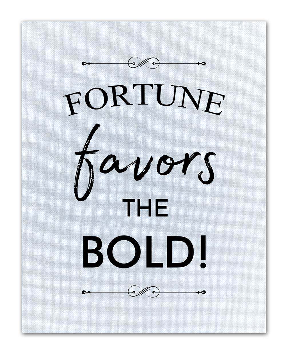 Amazon.com: "Fortune Favors the Bold!" Motivational Quote Wall Art ...