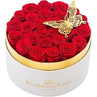 Preserved Roses in a Box Real Roses Rosebox That Last Over a Year Gift ...