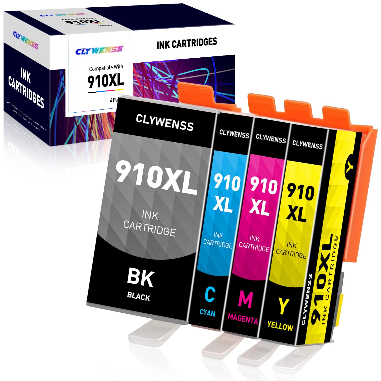 CLYWENSS 910XL Ink Cartridges Combo Pack Replacement for HP 910 XL Ink ...