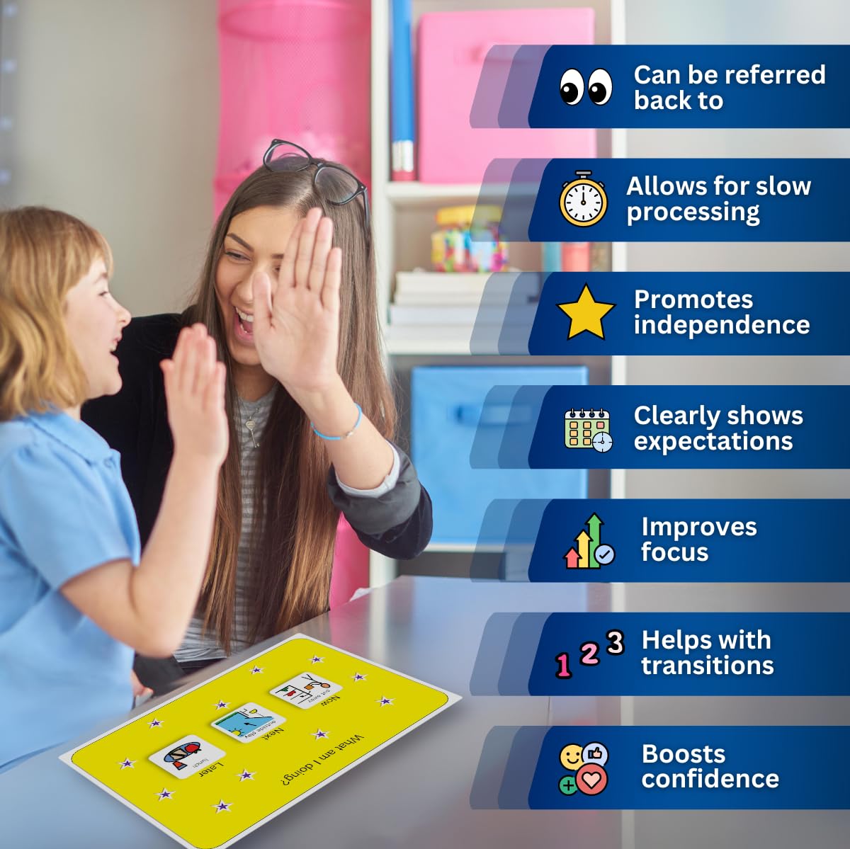 Mua First Then Visual Schedule for Kids –Premium Durable Plastic –32 ...