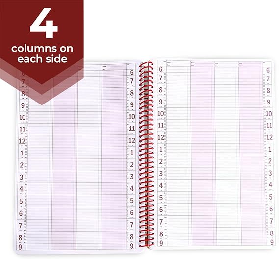 4 Column Undated Appointment Book – Four Person Daily and Hourly ...