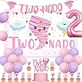 Amazon.com: Two Nado Birthday Party Decorations for Girls, Tornado 2nd ...