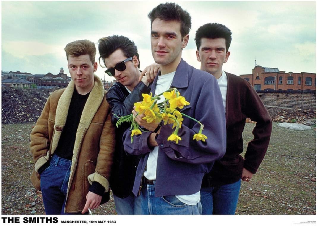 THE SMITHS MANCHESTER 1983 FULL COLOUR GROUP POSED 33 X 23 INCHES ...