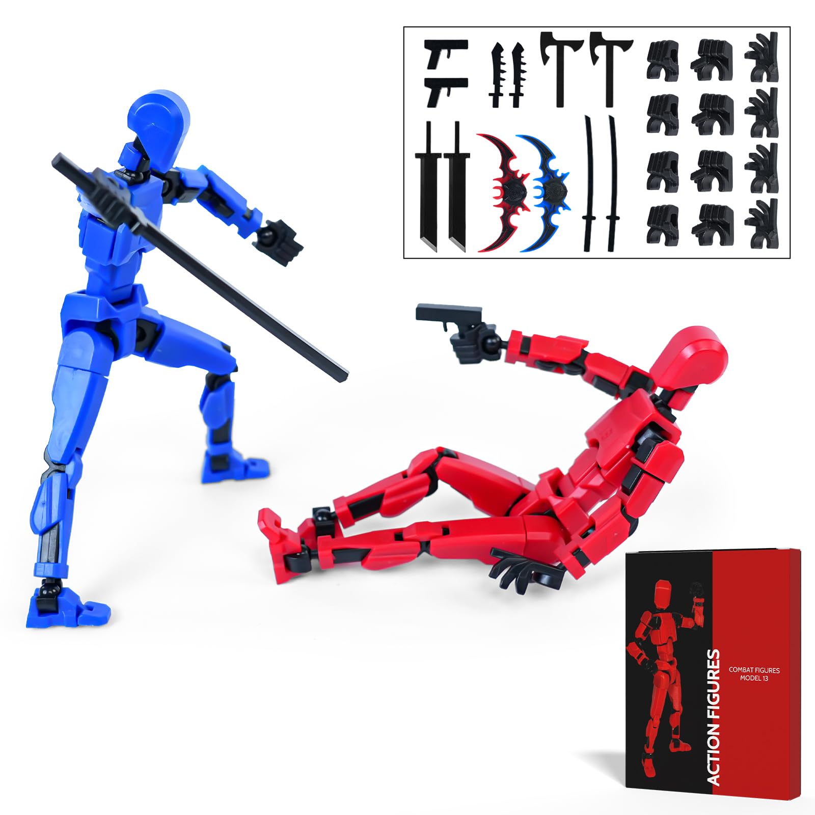 Rolling Art Action Figure Set, Model 13 Action Figure Multi-Jointed ...