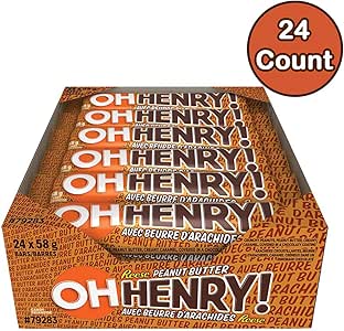 OH HENRY! Chocolatey Candy Bars with Peanut Butter, 24 Count: Amazon.ca ...