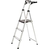 Amazon.com: Rubbermaid 3-Step Ladder, Aluminum Lightweight Folding Step ...