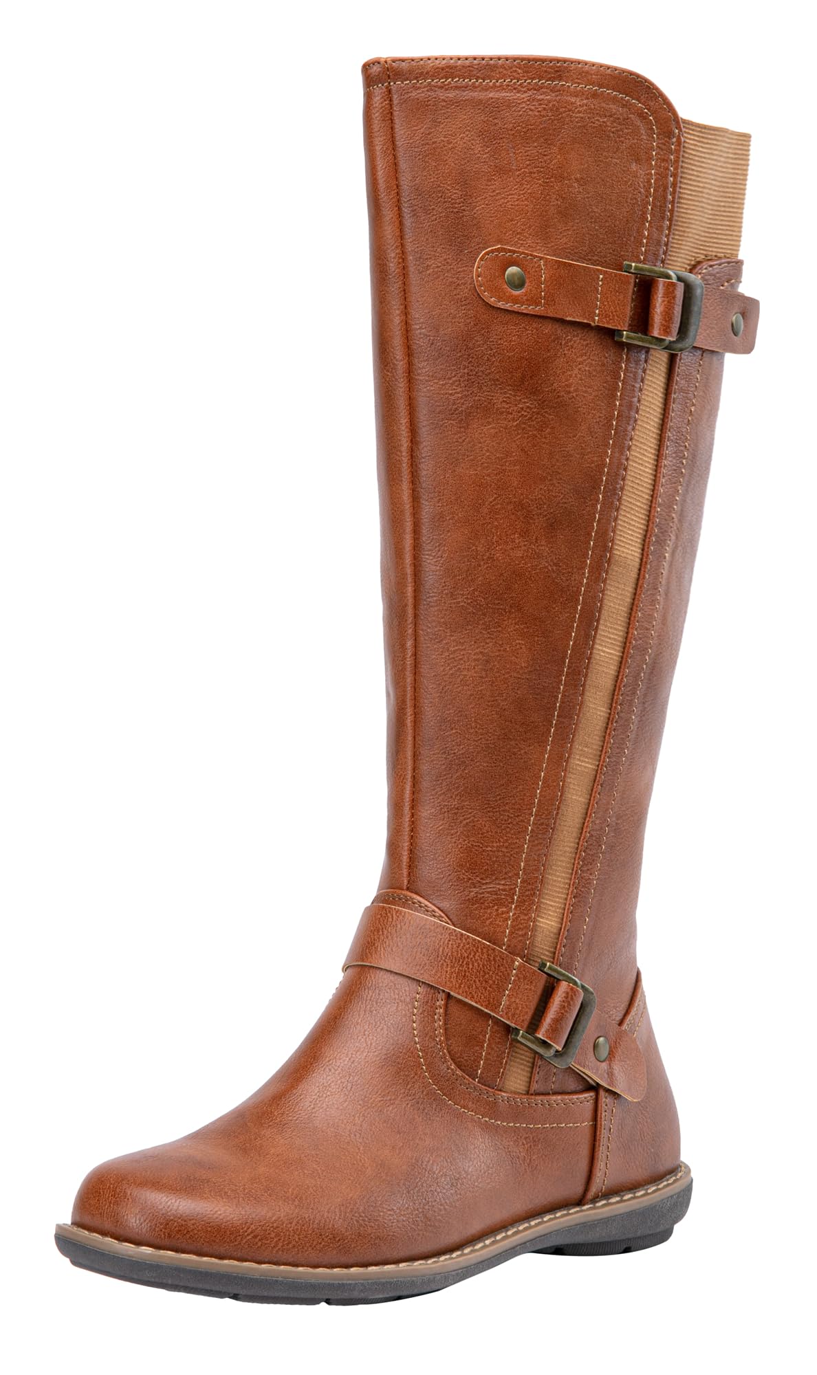 Jeossy Women's 9656 Knee-High Boots Brown Fashion Riding Boots with ...