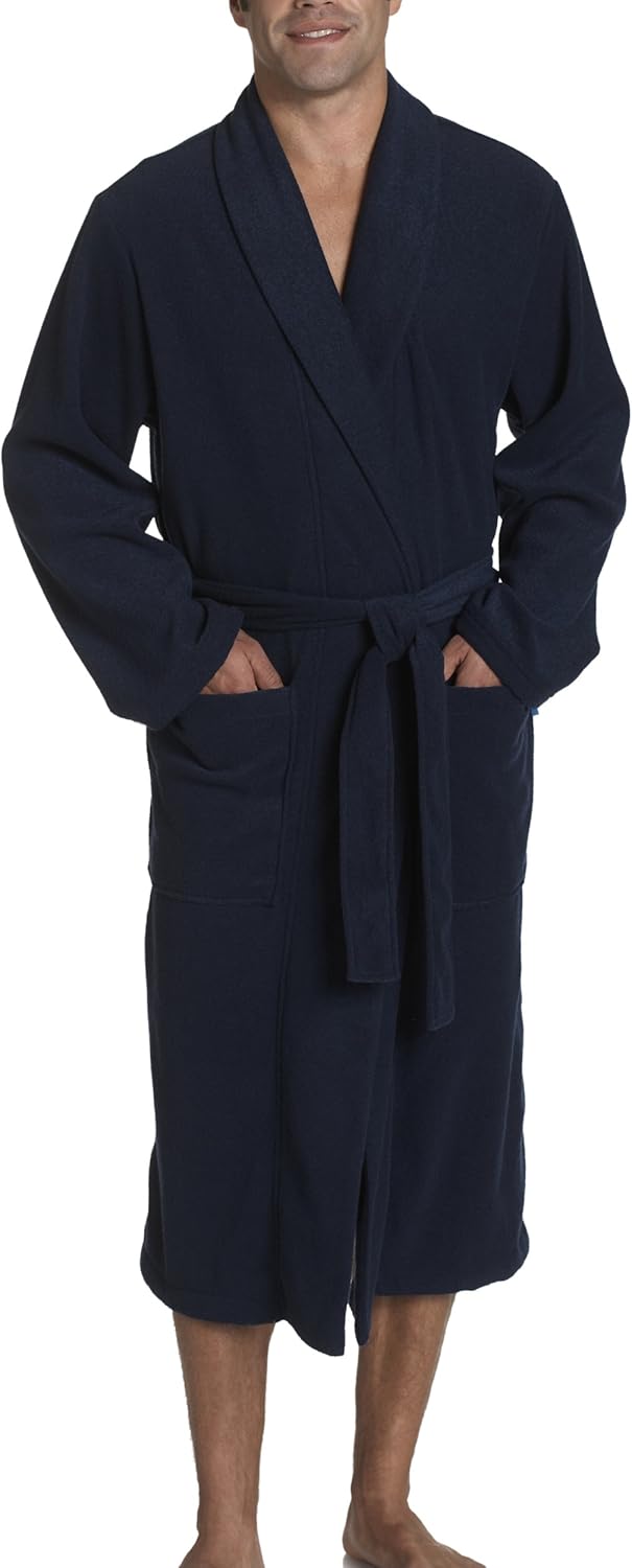 Amazon.com: Calvin Klein Underwear Men's Polar Terry Robe, Ink, One ...