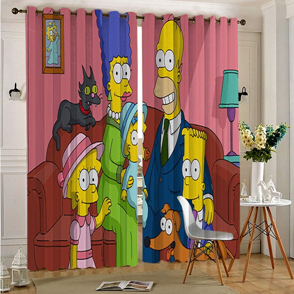 Petpany The Simpsons Heat and Full Light Blocking Drapes the simpsons ...